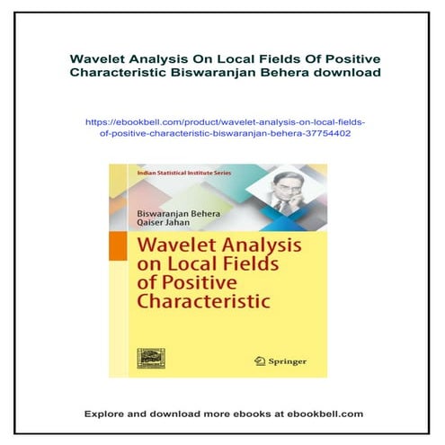 Wavelet Analysis On Local Fields Of Positive Characteristic Biswaranjan Behera | PDF