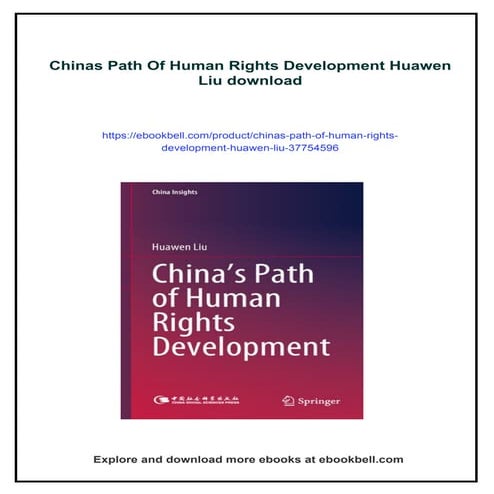 Chinas Path Of Human Rights Development Huawen Liu | PDF