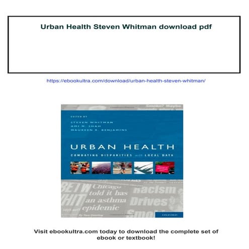 Download full ebook of Urban Health Steven Whitman instant download pdf ...