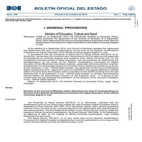 EU lawyer spain BOE+certificate Usal | PDF