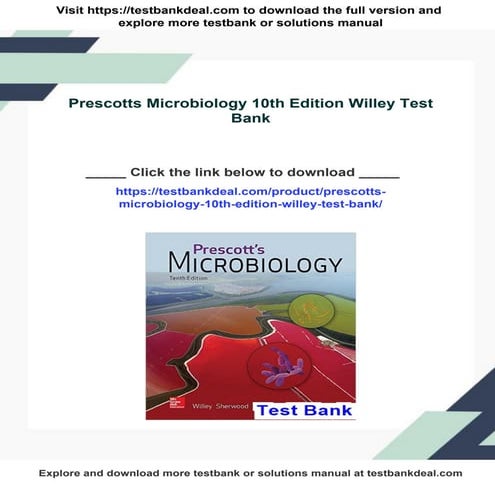 Prescotts Microbiology 10th Edition Willey Test Bank | PDF