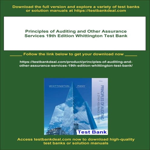 Principles of Auditing and Other Assurance Services 19th Edition ...