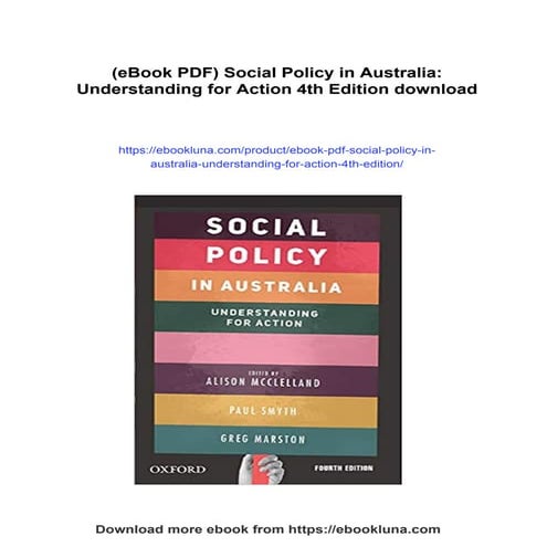 (eBook PDF) Social Policy in Australia: Understanding for Action 4th ...