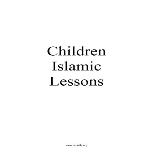 Children Islamic Lessons | PDF