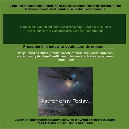 Solution Manual for Astronomy Today 8/E 8th Edition Eric Chaisson ...