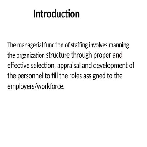 management function of staffing in human resource | PPTX