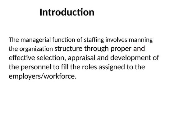 staffing | PPTX | Human Resources | Business