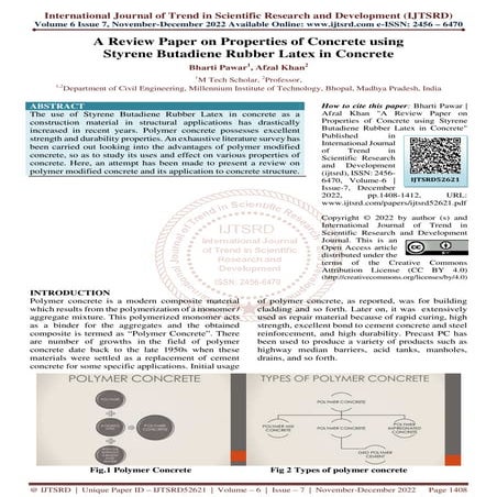 A Review Paper on Properties of Concrete using Styrene Butadiene Rubber Latex in Concrete | PDF