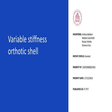 Variable stiffness orthotic shell | PPT