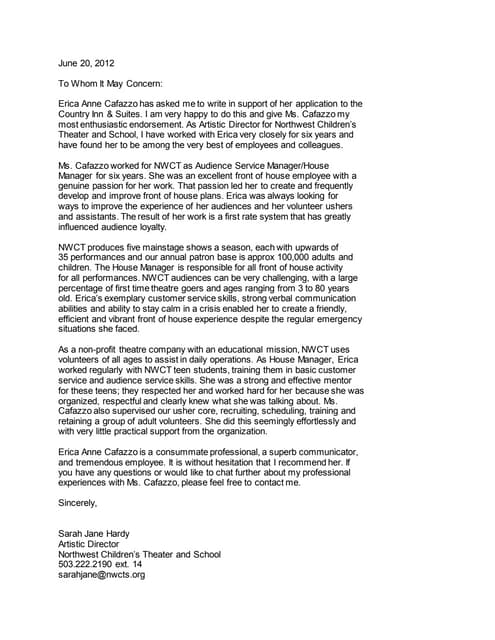 Reference Letter | ODT