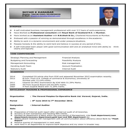 shyam CV | PDF