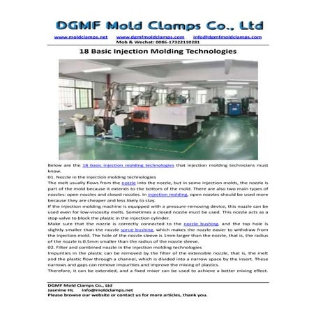 18 basic injection molding technologies | PDF | Science