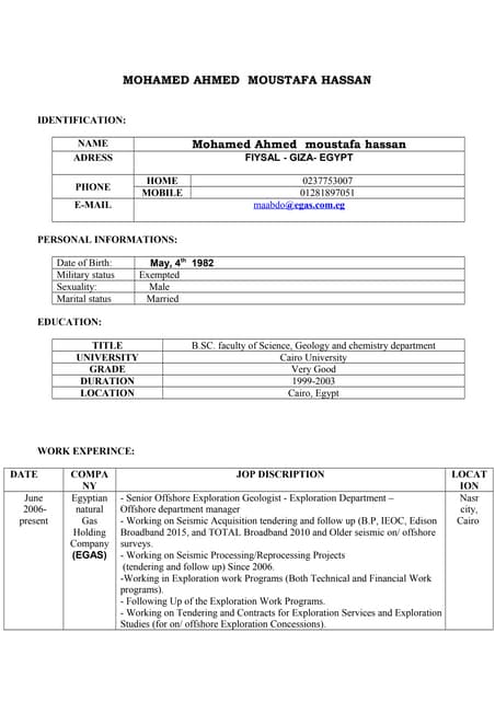 Biography (english) mohamed el nady | PDF | Publishing Industry ...