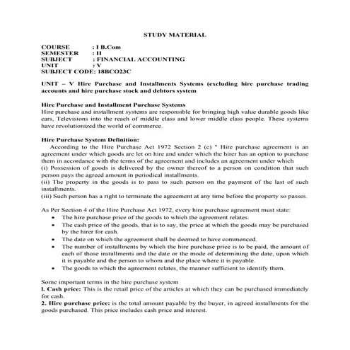 HIRE PURCHASE ACCOUNTING | DOCX