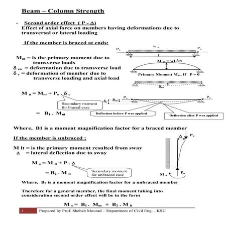 18-Beam Column Strength (Steel Structural Design & Prof. Shehab Mourad ...