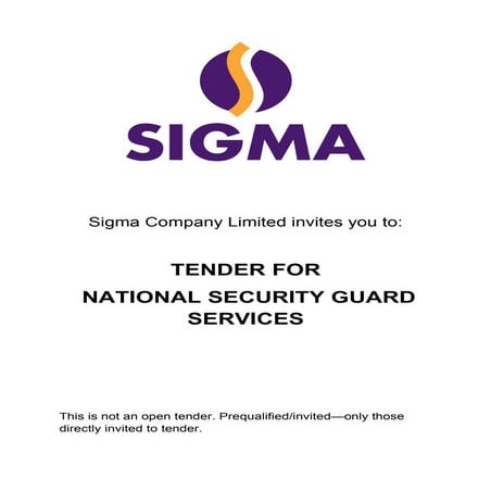 Final security guard tender | PDF