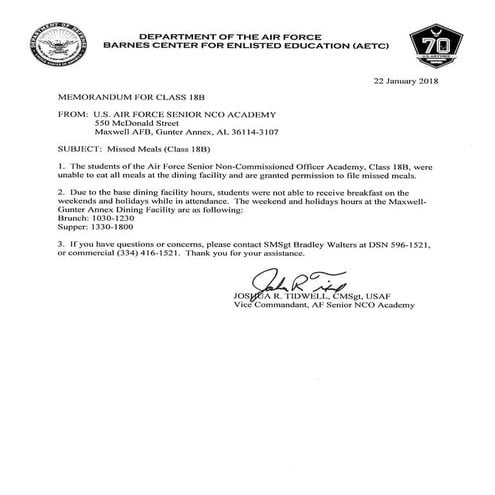 18 b missed meals mfr | PDF