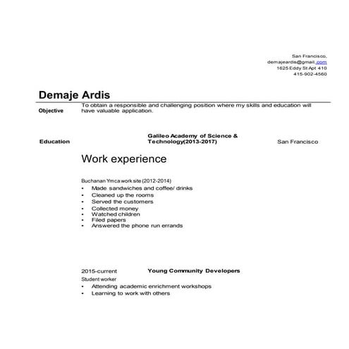 Marvaughons Non Technical Resume | DOCX