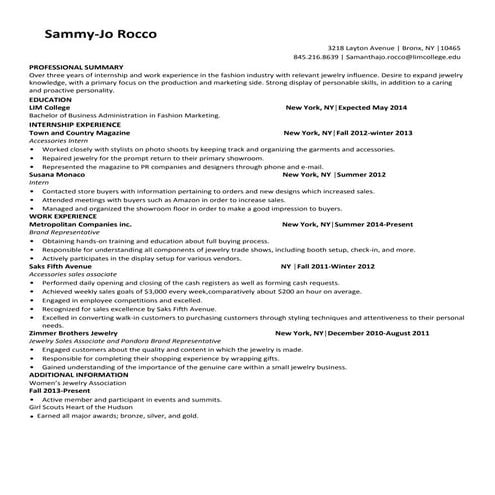 Sammy-Jo Resume PDF | PDF