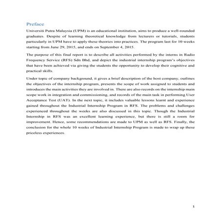 Internship Report | PDF