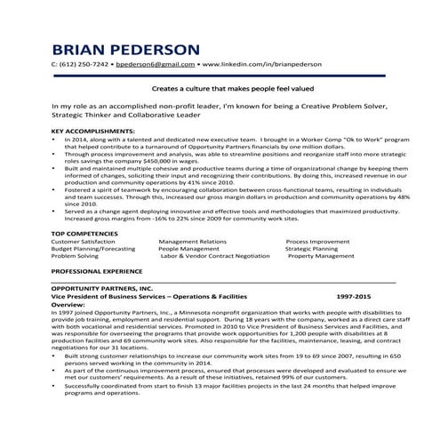 Brian Pederson Resume 03-25-16 | PDF