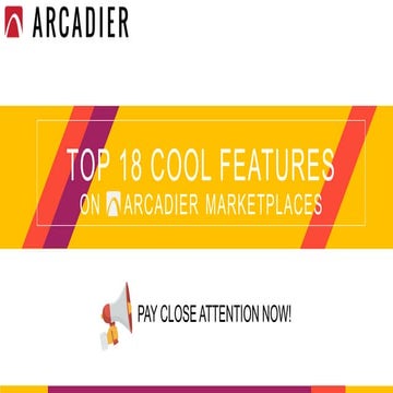 18 Cool Features on Arcadier Marketplaces | PDF | Web Design and HTML | Internet