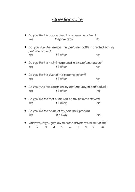 Questionnaire | PDF
