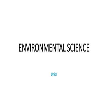 18CYM101T ENVIRONMENTAL SCIENCEpdf | PPT
