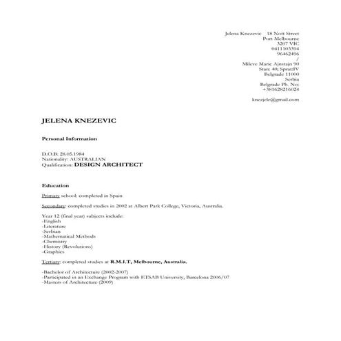 Curriculum_Vitae_Knezevic_Jelena | PDF