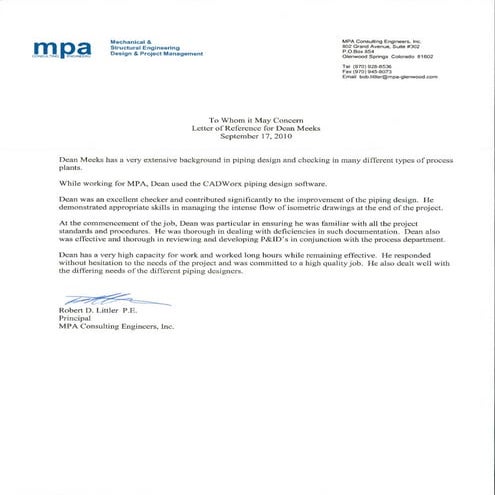 MPA Letter of Ref. | PDF