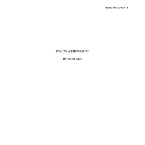 FOCUS Assessment | PDF