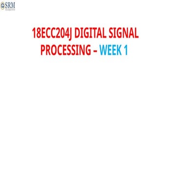 DIGITAL SIGNAL PROCESSING | PPTX