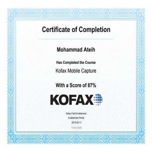 Kofax Mobile Capture | PDF