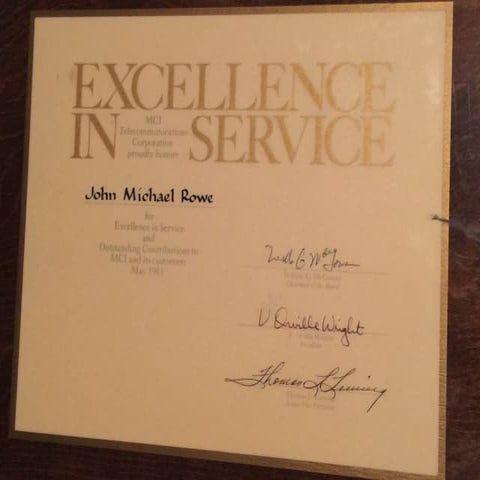 Excellence In Service Award, MCI | PPT