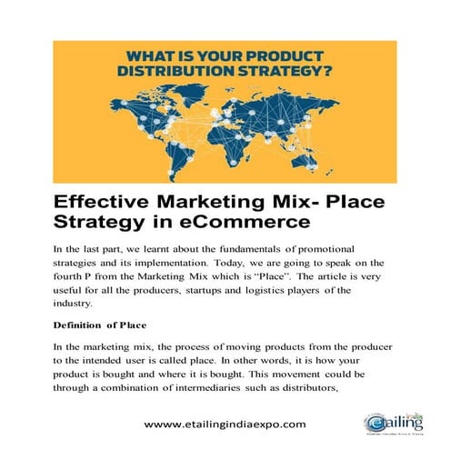 Effective Marketing Mix- Place Strategy in eCommerce | DOCX | Marketing ...