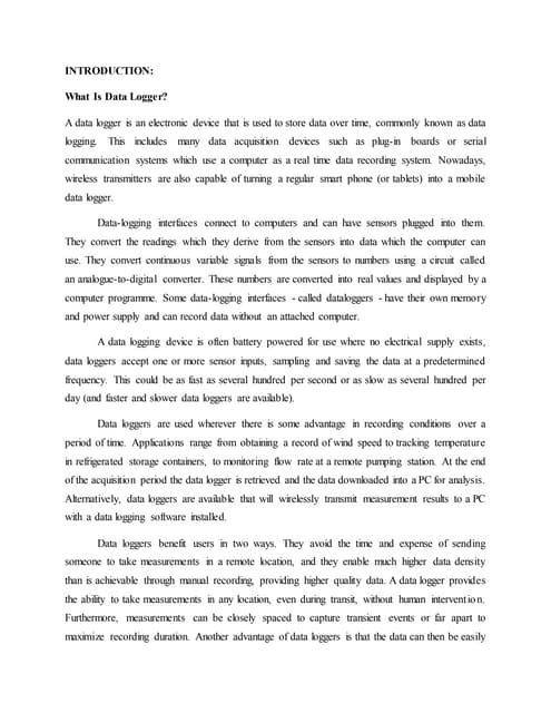 Report Data Logger Full Pdf