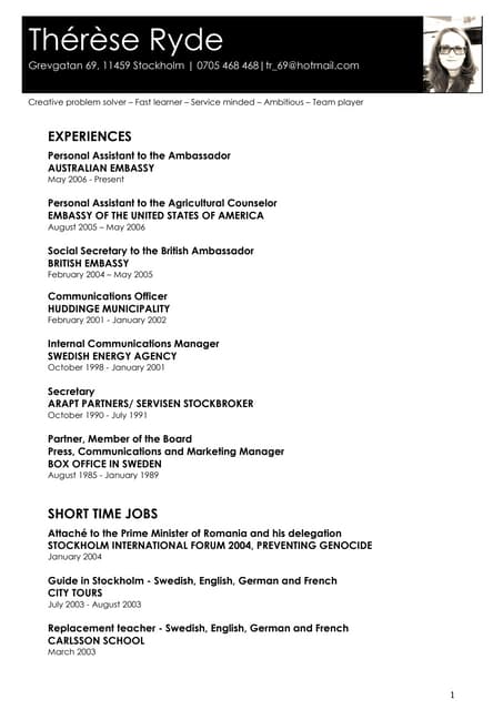 Pauls Curriculum Vitae | ODT