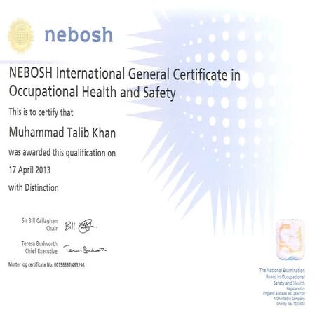 NEBOSH IGC Certificate | PDF