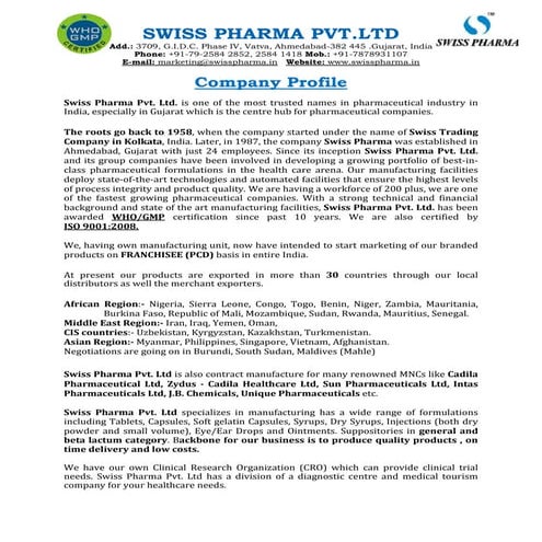 COMPANY PROFILE | PDF