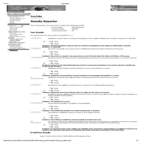 true false business research | PDF