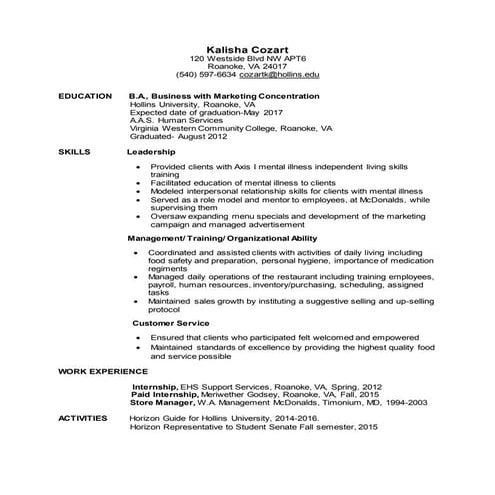 Resume 1 | DOCX