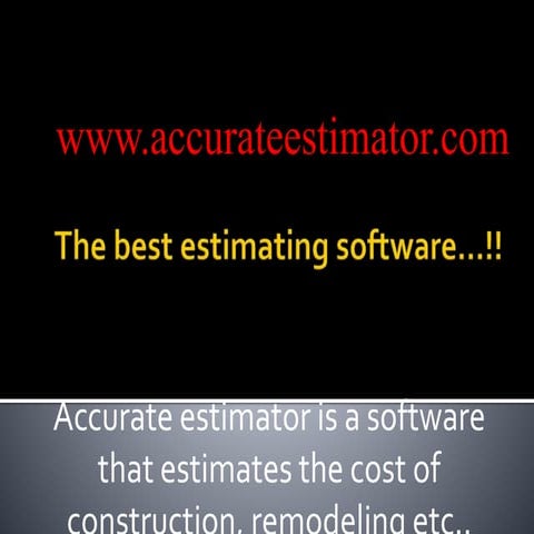 construction estimating software | PPT