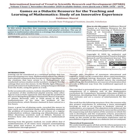 Games as a Didactic Resource for the Teaching and Learning of ...