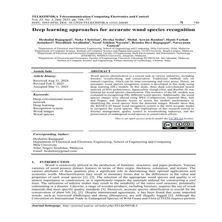 Deep Learning Approaches For Accurate Wood Species Recognition Pdf