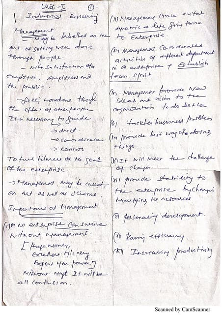 Industrail Engineering Lecture Notes Pdf