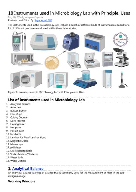 BASIC MICROBIOLOGY LAB EQUIPMENTS | PPTX