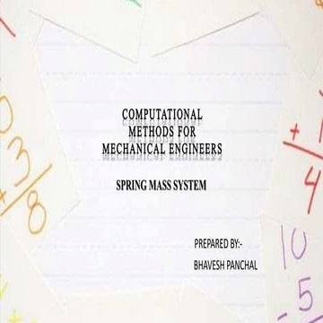 Spring mass system | PPTX