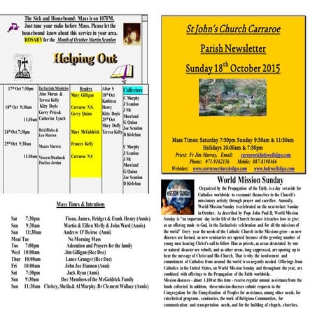 18 October 2015 (Newsletter) | DOCX | Christianity | Religion ...