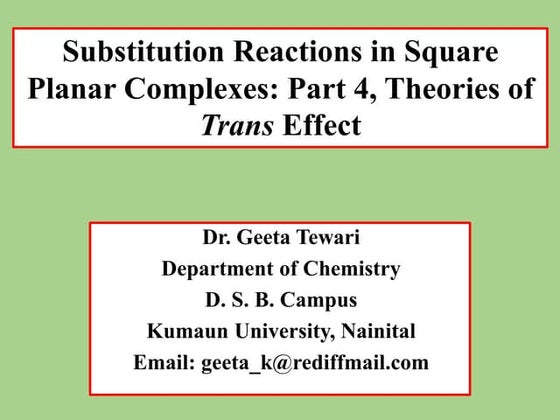 Trans effect And Its Applications | PPTX