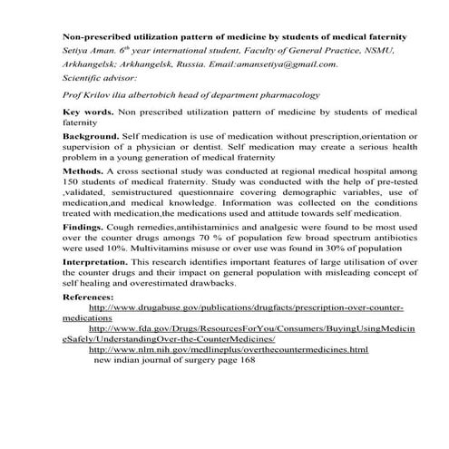 18 setiya 2014 abstract over the counter drugs | DOCX